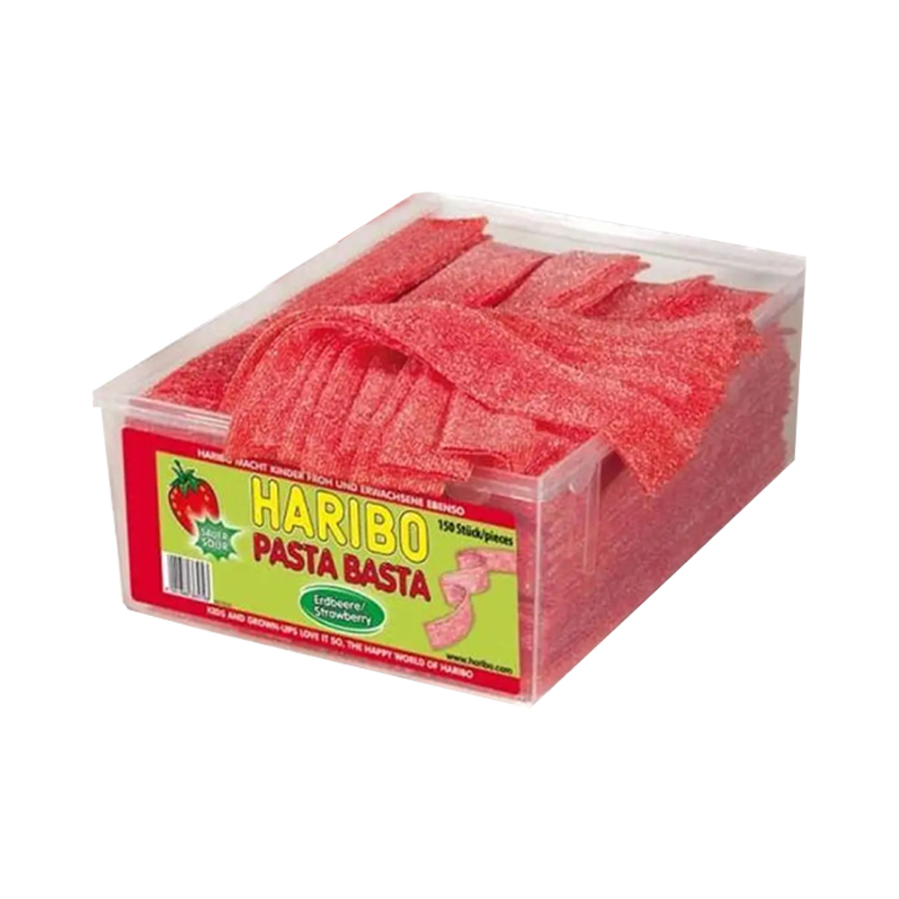 Haribo Pasta Basta Aardbei - 150 stuks - 1125g | Haribo | merken | Vandeca